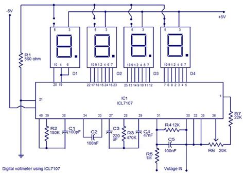 Electrical And Electronics Engineering Digital Voltmeter Using Icl7107
