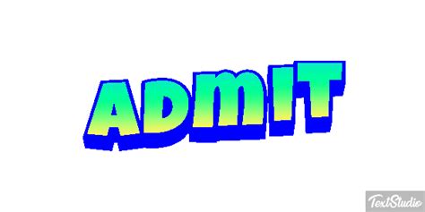 Admit Word Animated  Logo Designs