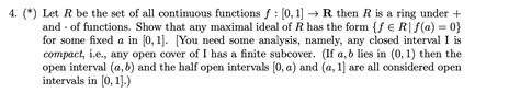Solved Let R Be The Set Of All Continuous Functions Chegg