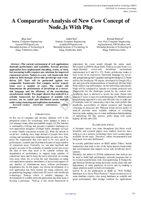 Pdf A Comparative Analysis Of New Cow Concept Of Nodejs With Php