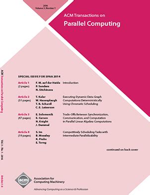 Parallel Peeling Algorithms ACM Transactions On Parallel Computing