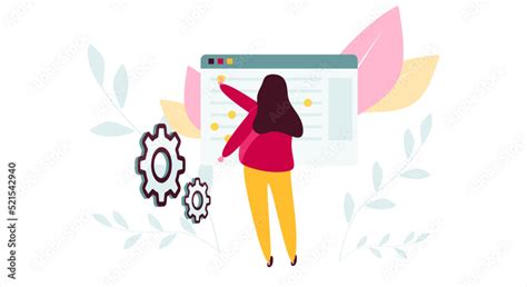 User Customize Settings On Monitor Computer Screen With Users Personal