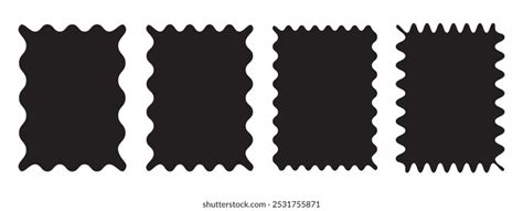 Rectangle Shape Frame Zigzag Edge Zigzag Stock Vector Royalty Free 2531755871 Shutterstock