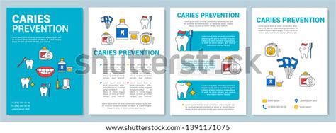 Caries Prevention Brochure Template Layout Dental Stock Vector Royalty