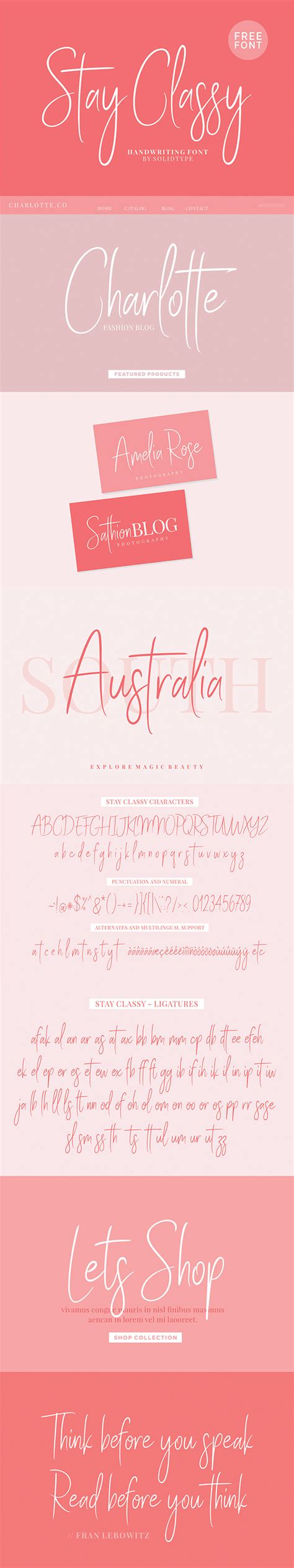 Stay Classy Free Script Font On Behance