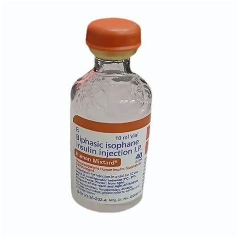 10ml Biphasic Isophane Insulin Injection Ip Strength 40 Iu At ₹ 1530