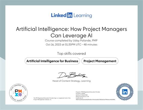 uday palande pmp on linkedin certificate of completion