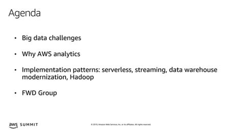 Aws Summit Singapore 2019 Big Data Analytics Architectural Patterns And Best Practices Ppt