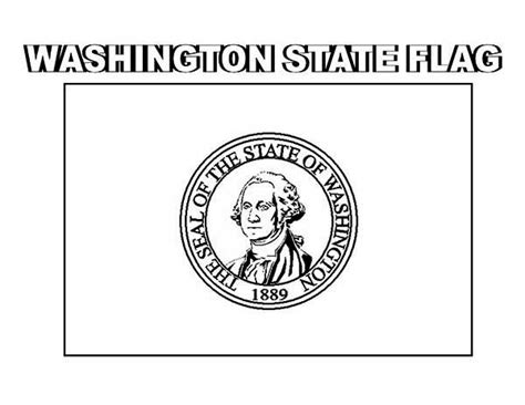 Washington State Flag Coloring Sheet