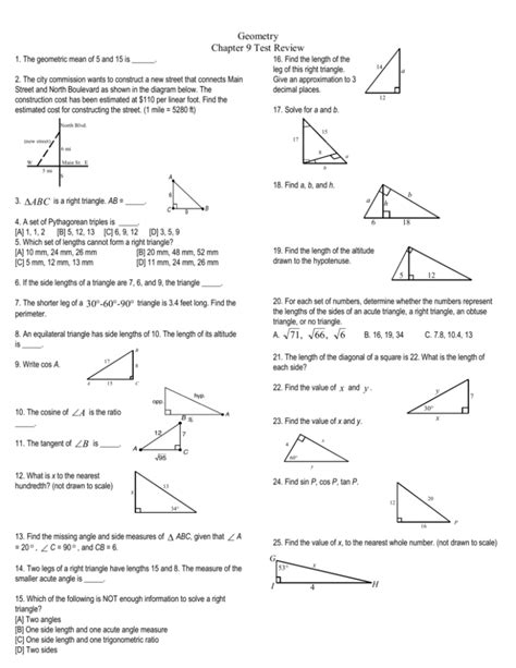 Geometry Chapter 9 Test Review