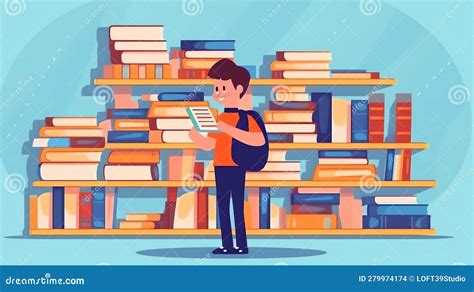 generative ai reading and education concept stock illustration