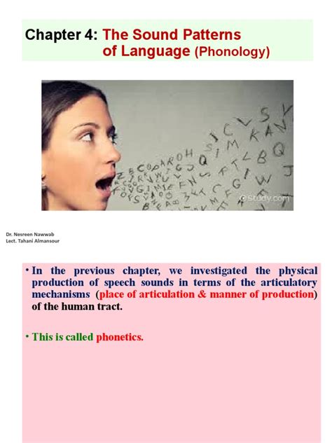 Ch 4 The Sound Patterns Of Language 2 2nd Term 2020 21 Pdf