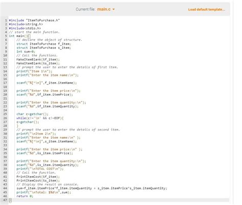 Solved IN C PROGRAM I Cant Get Make Blank Function Work Chegg