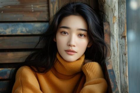 Premium Photo Portrait Of A Young Woman 21 Year Old Japanese Korean