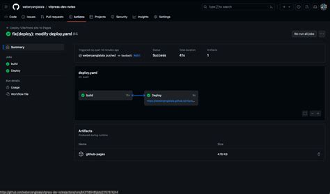 透過 Github 部署 Vitepress 站台 Dev Notes