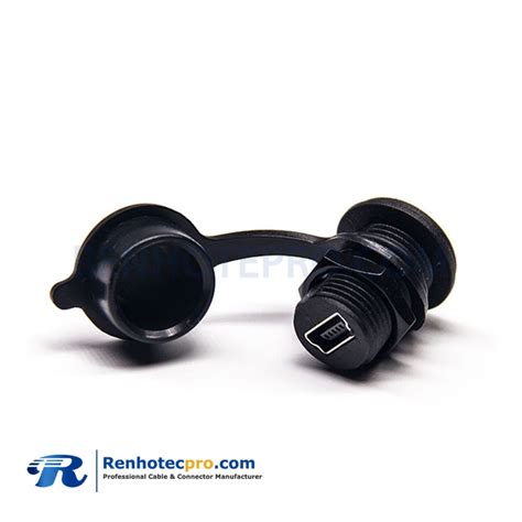 Miniusb Pin Female M Screw Connector Pcb Mount With Contacts Ip Mini Usb Connector