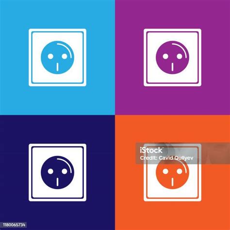 전기 콘센트 아이콘 표지판 및 기호는 웹 로고 모바일 앱 Ui Ux에 사용할 수 있습니다 배경 주제에 대한 스톡 벡터 아트 및 기타 이미지 Istock