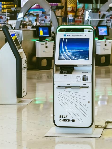 Bangkok Thailand February 20 2023 Automated Self Check In Or Self