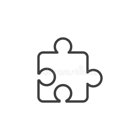 Jigsaw Puzzle Line Icon Stock Vector Illustration Of Idea 279093413