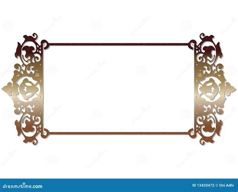 Java Floral Ornament Frame Royalty Free Stock Image