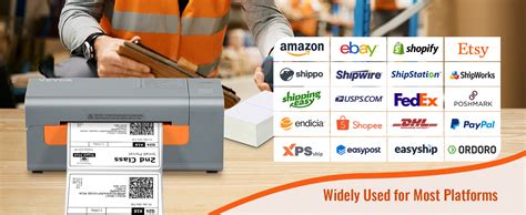 Vevor Thermal Shipping Label Printer 4x6 203dpi Via Usb For Amazon Ebay