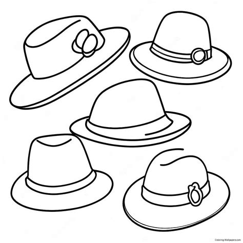 Hat Coloring Pages Sketch Coloring Page