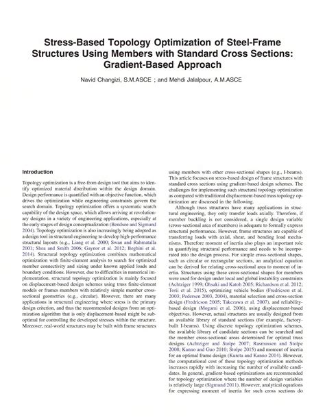 Solution Stress Based Topology Optimization Of Steel Frame Structures