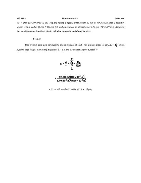Hw 3 Solution These Are The Homework For Material Science And