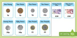 Pictures Of Money Coins Value Strips For British Money