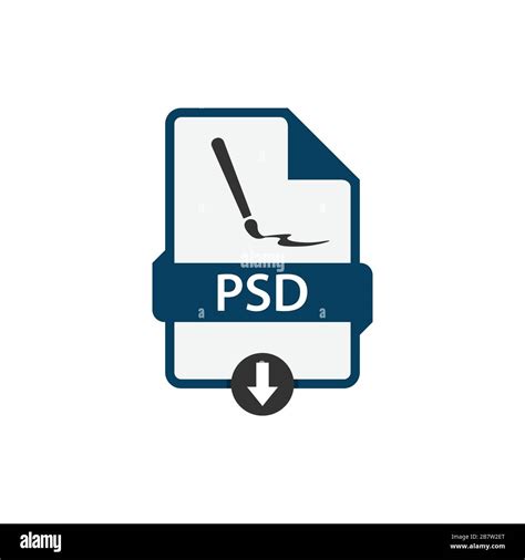 Psd Download File Format Vector Image Psd File Icon Flat Design