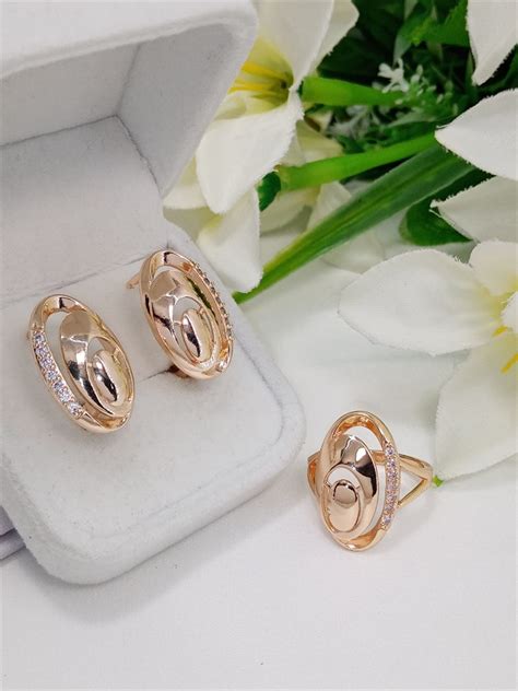 Ювелирная бижутерия под золото - Набор "Грация"