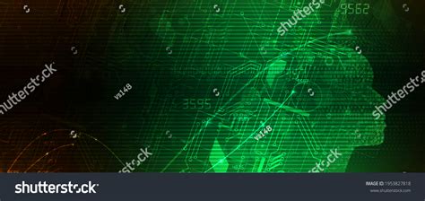 Abstract Artificial Intelligence Cloud Computing Machine Stock Vector