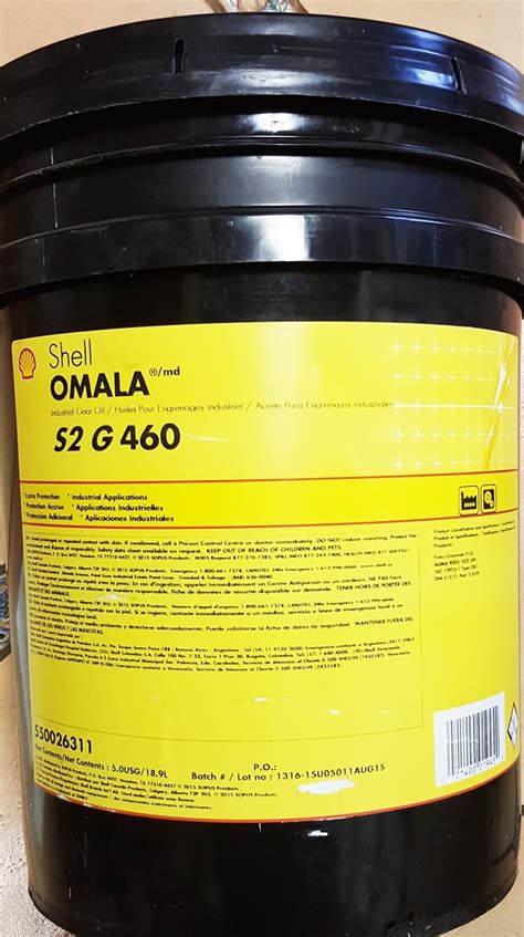 Shell Omala S2 G 460 5 gal Pail: Amazon.com: Industrial & Scientific
