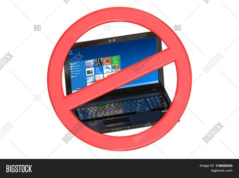 No Laptop Prohibition Image Photo Free Trial Bigstock