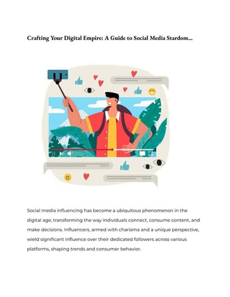 Crafting Your Digital Empire A Guide To Social Media Stardom Pdf