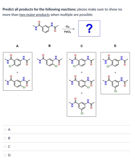 Solved Predict All Products For The Following Reactions
