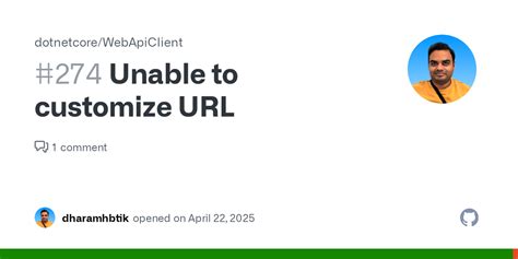 unable to customize url · issue 274 · dotnetcore webapiclient · github
