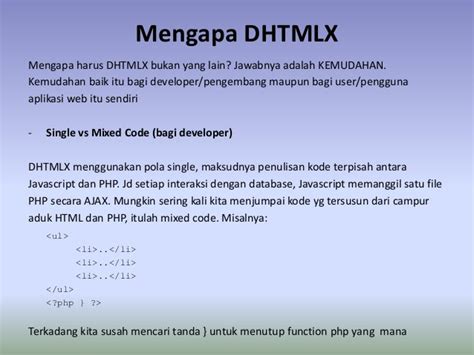belajar pemrograman berbasis web menggunakan dhtmlx php dan mysql