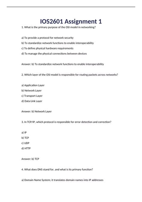 ios2601 assignment 1 complete answers semester 2 2025 777697 due