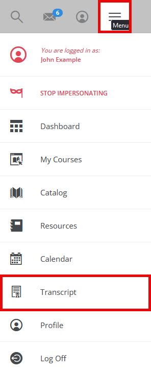The User Transcript Absorb Help Center