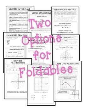 Applications Of Trigonometry FOLDABLES PreCalculus Unit TPT
