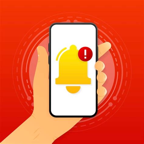 Premium Vector Hand Holding Smartphone With Email Messaging Mobile Notifications Concept