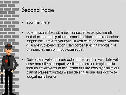 Security Guard Illustration Free Presentation Template For Google Slides And PowerPoint