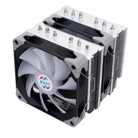 Mwon Factory Direct Sales Cpu Cooler With Aluminum Fin Twin Towers And 6