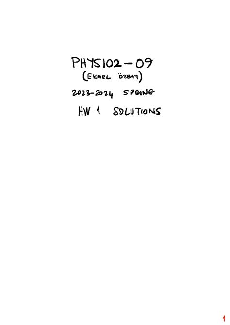 PHYS HW SOLN PHYS EKMEL OZBAT SPRING HW SOLUTIONS Gauss Law Ids