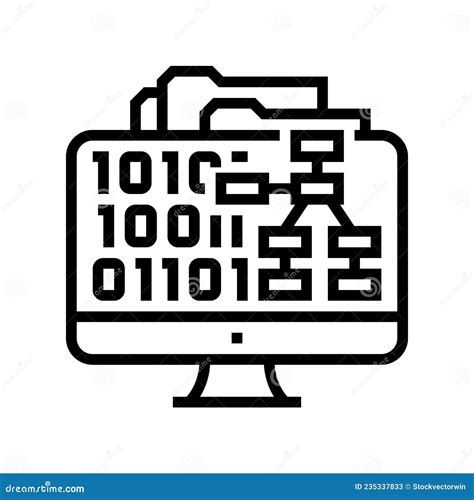 系统软件线图标矢量图插图 向量例证 插画 包括有 平台 固件 编码 工程 数字式 数据 发展 235337833