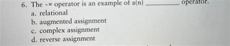 Solved The Operator Is An Example Of A N Q Chegg Com