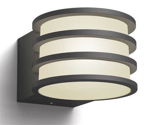Philips Hue Lucca Outdoor LED Smart Wall Light Anthracite W Lm Screwfix