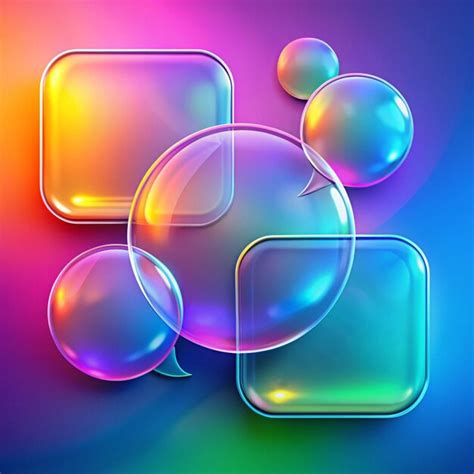 Chat Dialog Boxes With Glassmorphism And Frosted Effect Premium Ai
