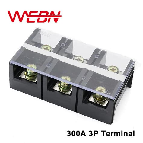 Good Quality Tc Series 300a 3p Fixed Terminal Blocks High Current Wiring Row Tc 3003 Terminal